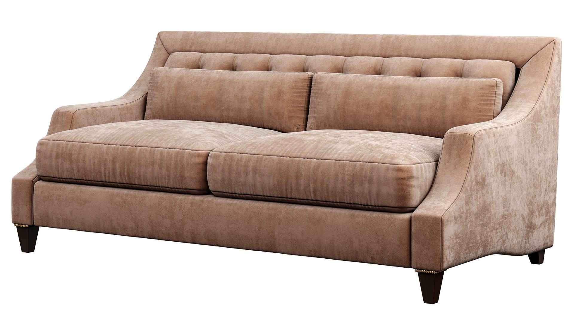 3D Model BAKER Max Tufted Sofa - TurboSquid 1865533