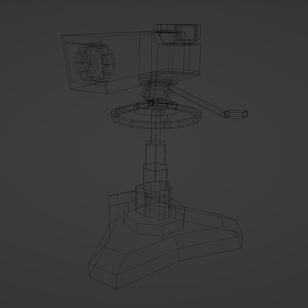 Low Poly Proffesional TV Camera 3D Model - TurboSquid 2039778