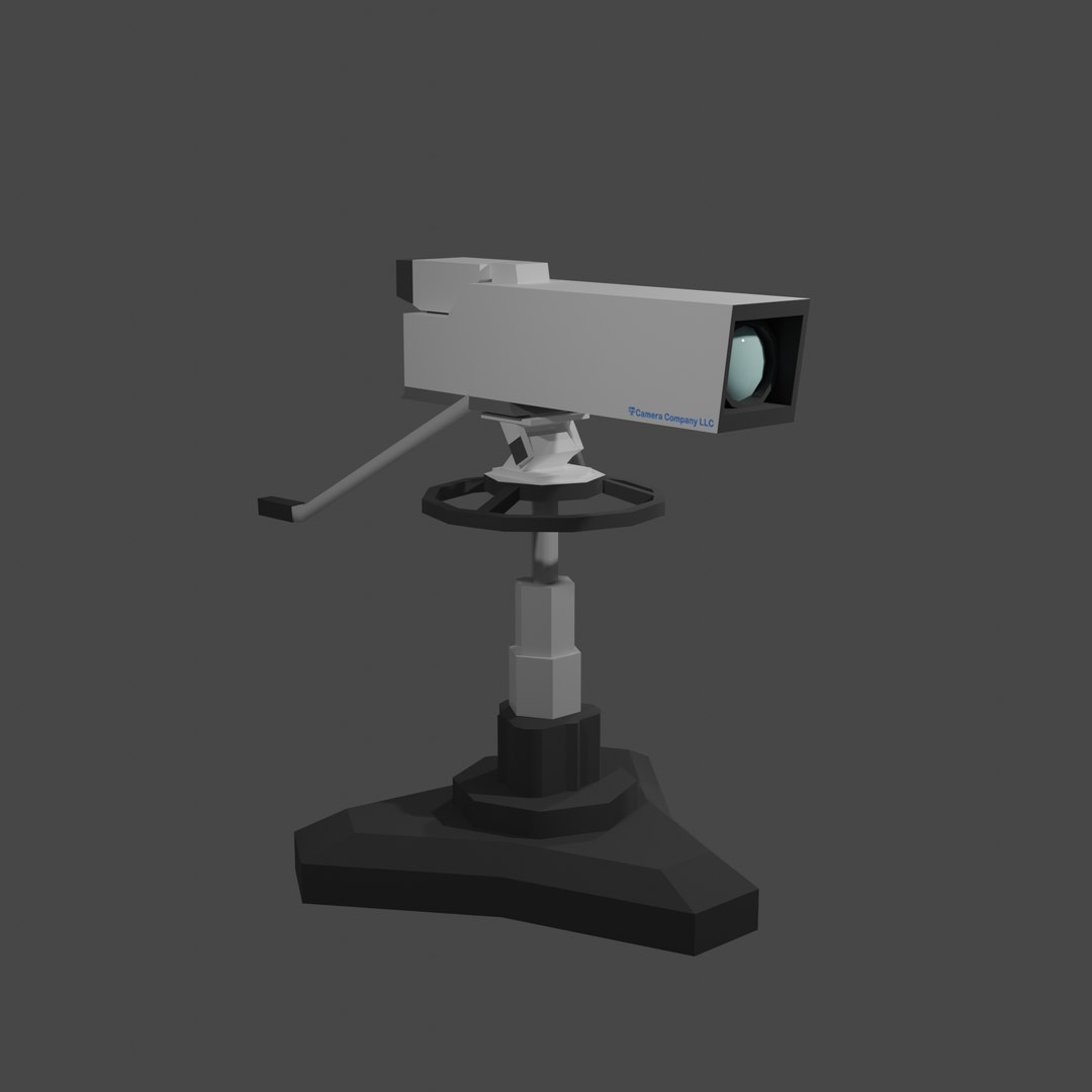 Low Poly Proffesional TV Camera 3D Model - TurboSquid 2039778