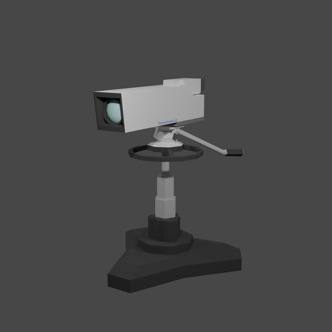 Low Poly Proffesional TV Camera 3D Model - TurboSquid 2039778