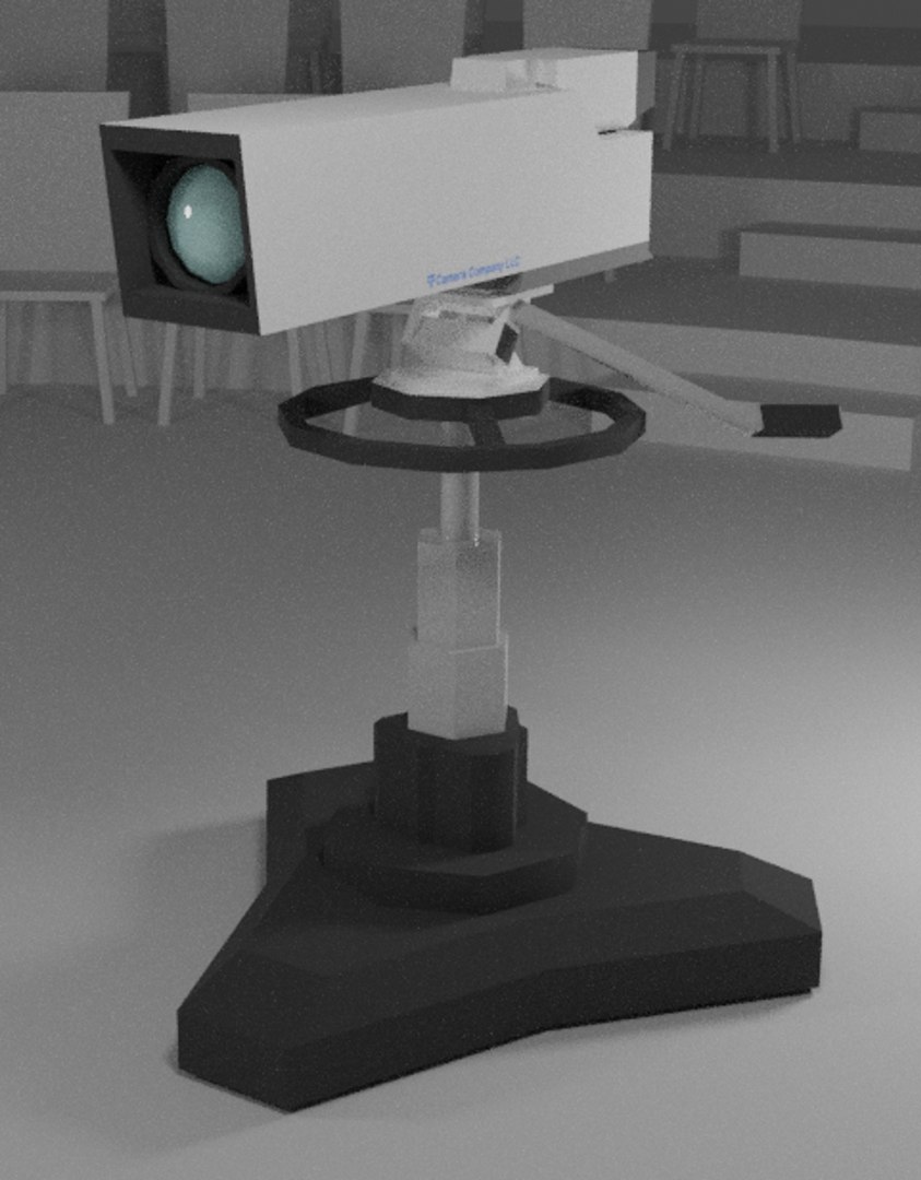 Low Poly Proffesional TV Camera 3D Model - TurboSquid 2039778