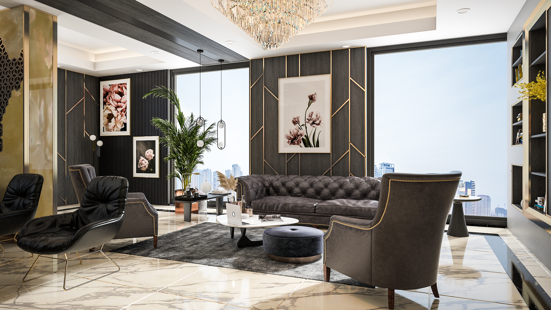 3D Luxury Boss Office Design 3D model - TurboSquid 1717789