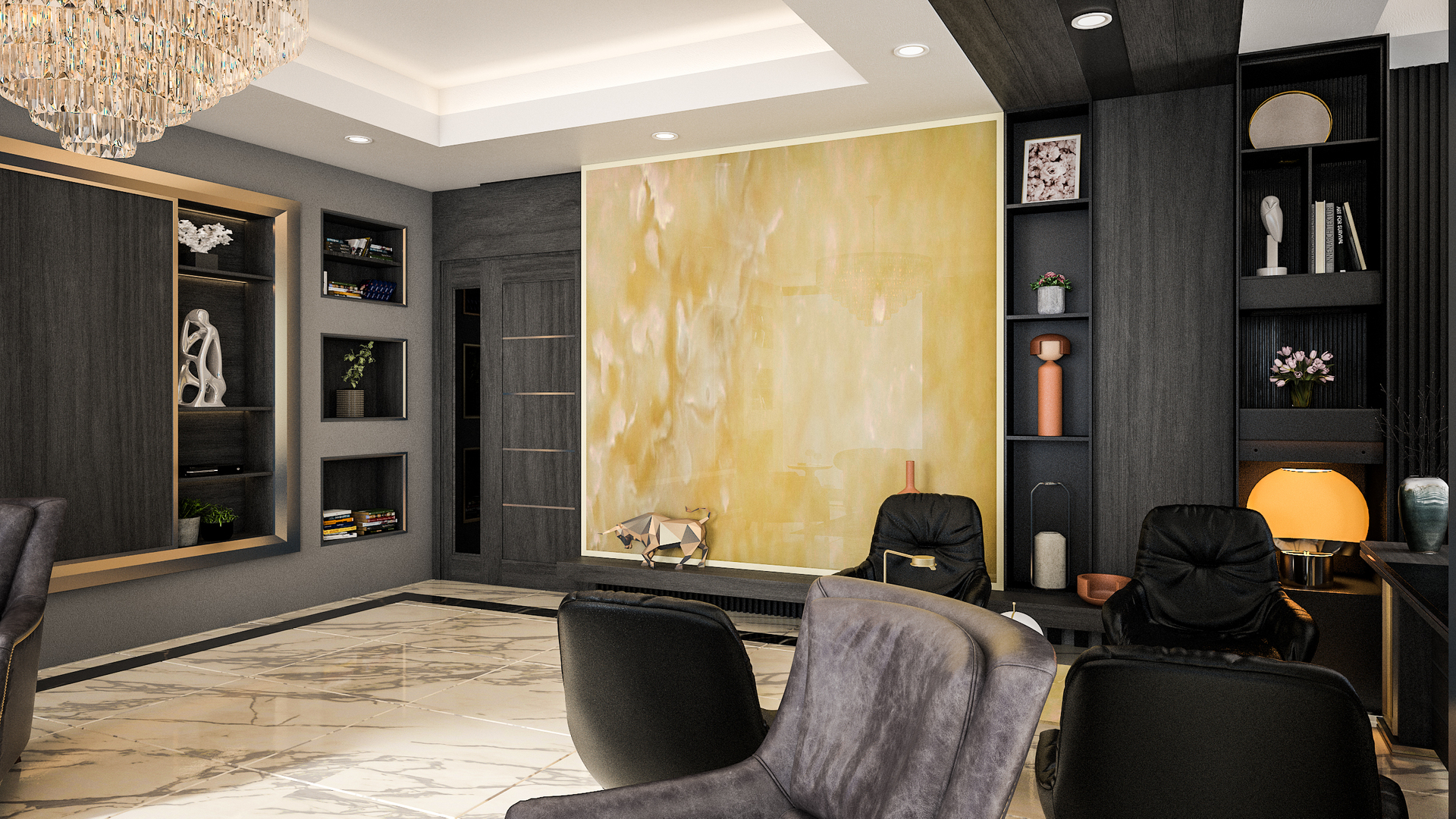 3D Luxury Boss Office Design 3D model - TurboSquid 1717789