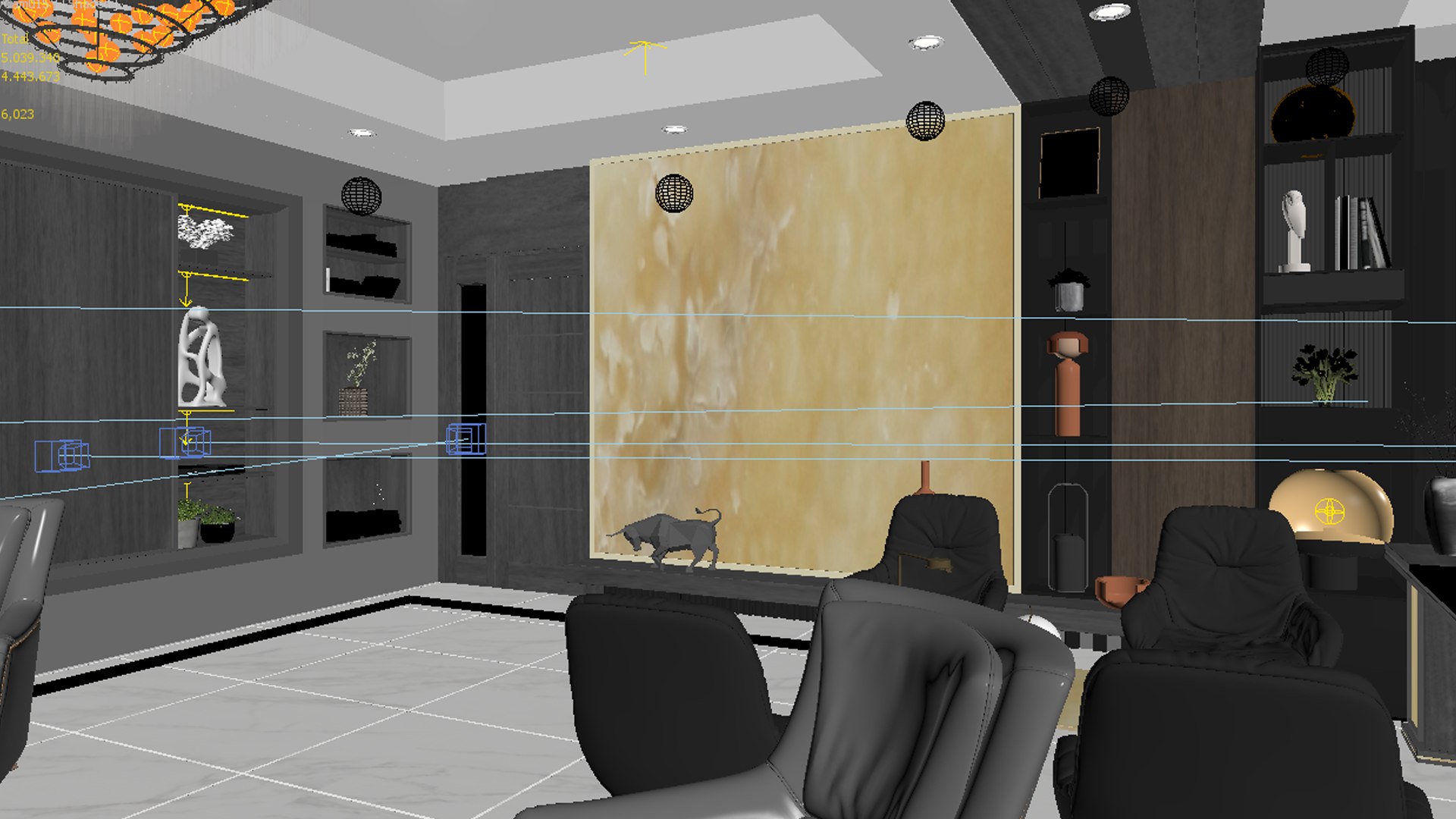 3D Luxury Boss Office Design 3D Model - TurboSquid 1717789