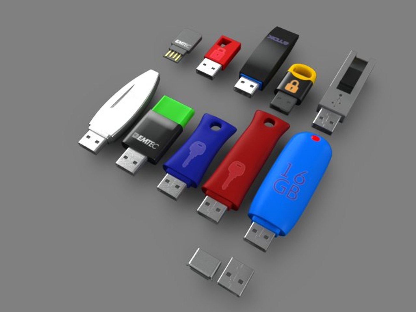 Usb Flash Drives 3D Model - TurboSquid 1183519