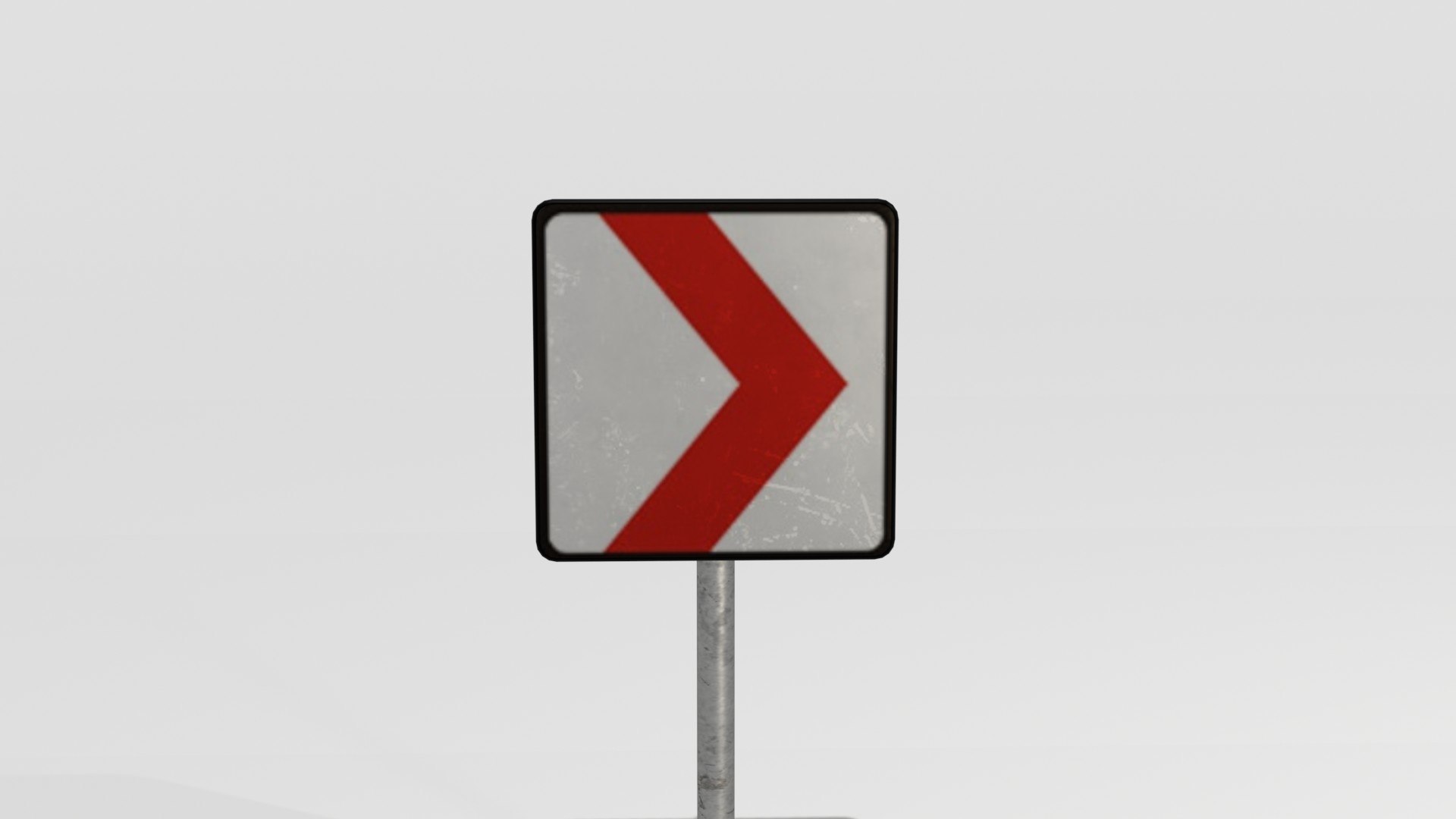 Traffic Sign Right Arrow Model - TurboSquid 2143864