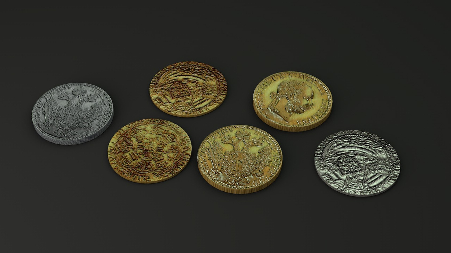 Gold Silver Coins Dxf