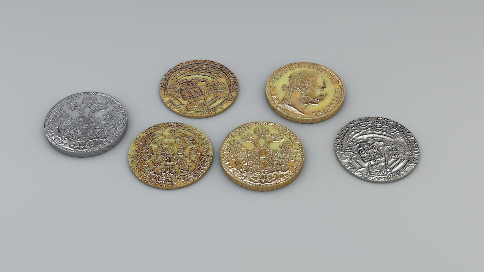 Gold Silver Coins Dxf