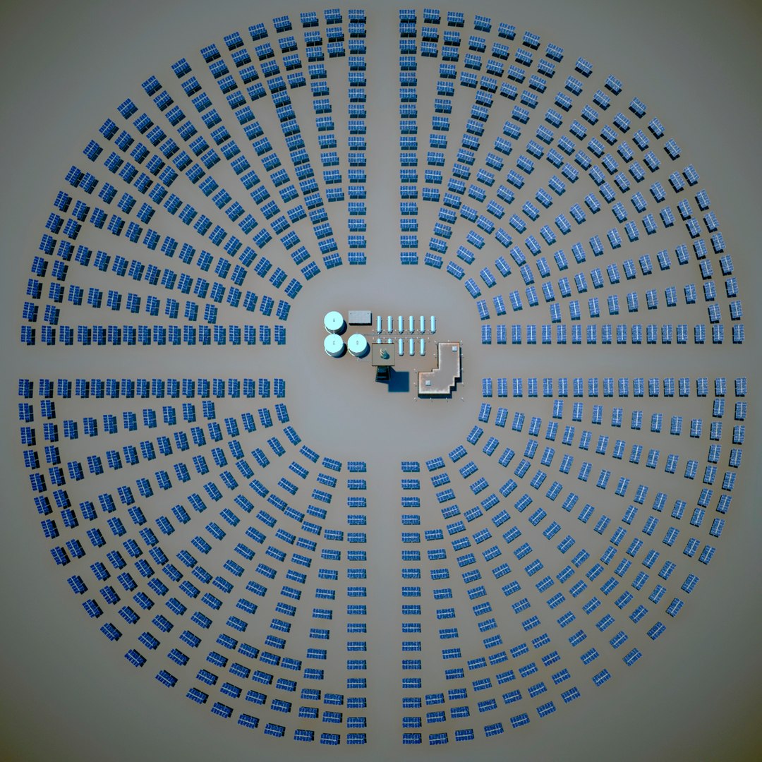 Solar Tower Mojave Desert 3d Model