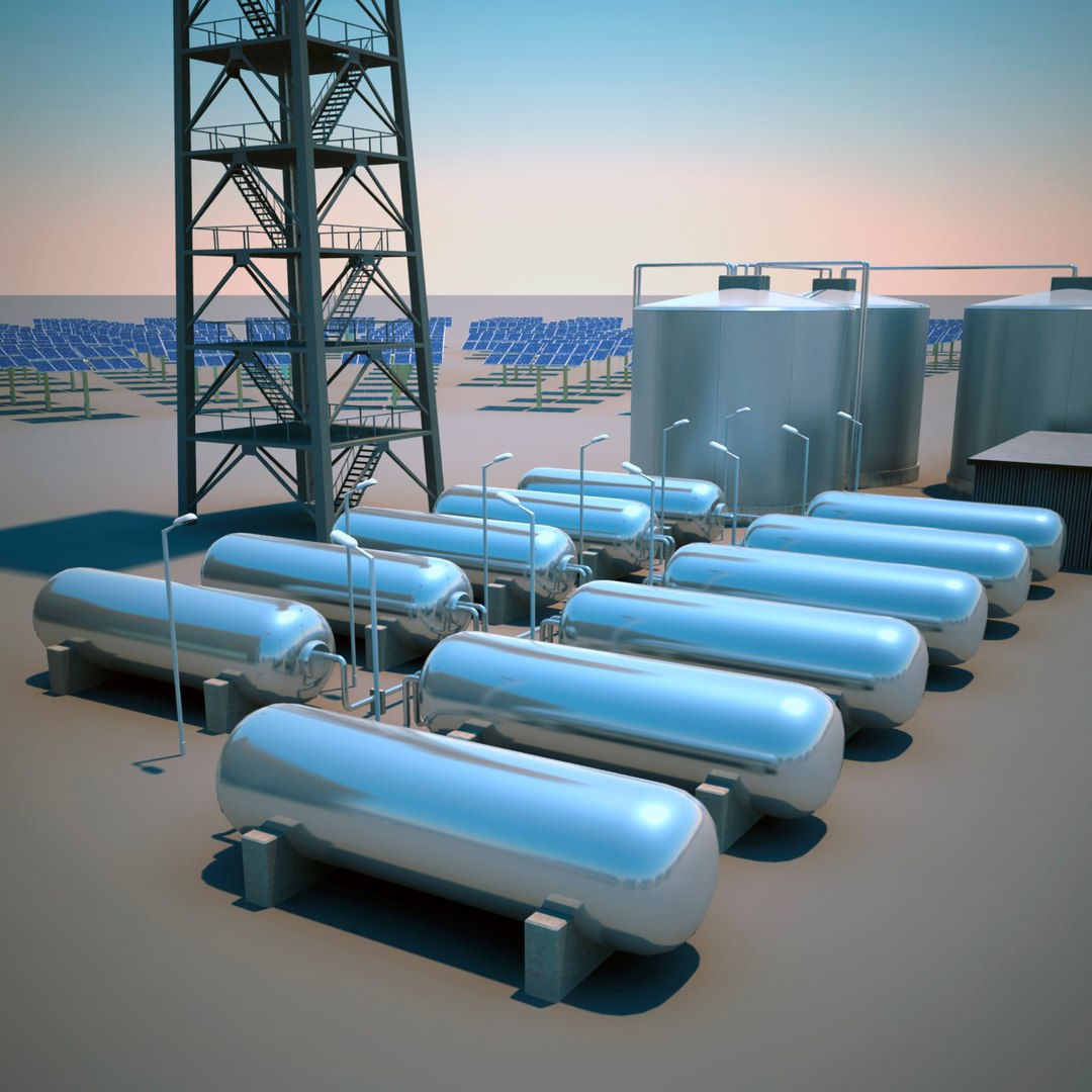 Solar Tower Mojave Desert 3d Model