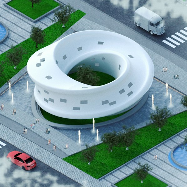 modelo 3d Cautivante escena exterior de la tira de Mobius modelo 3d ...