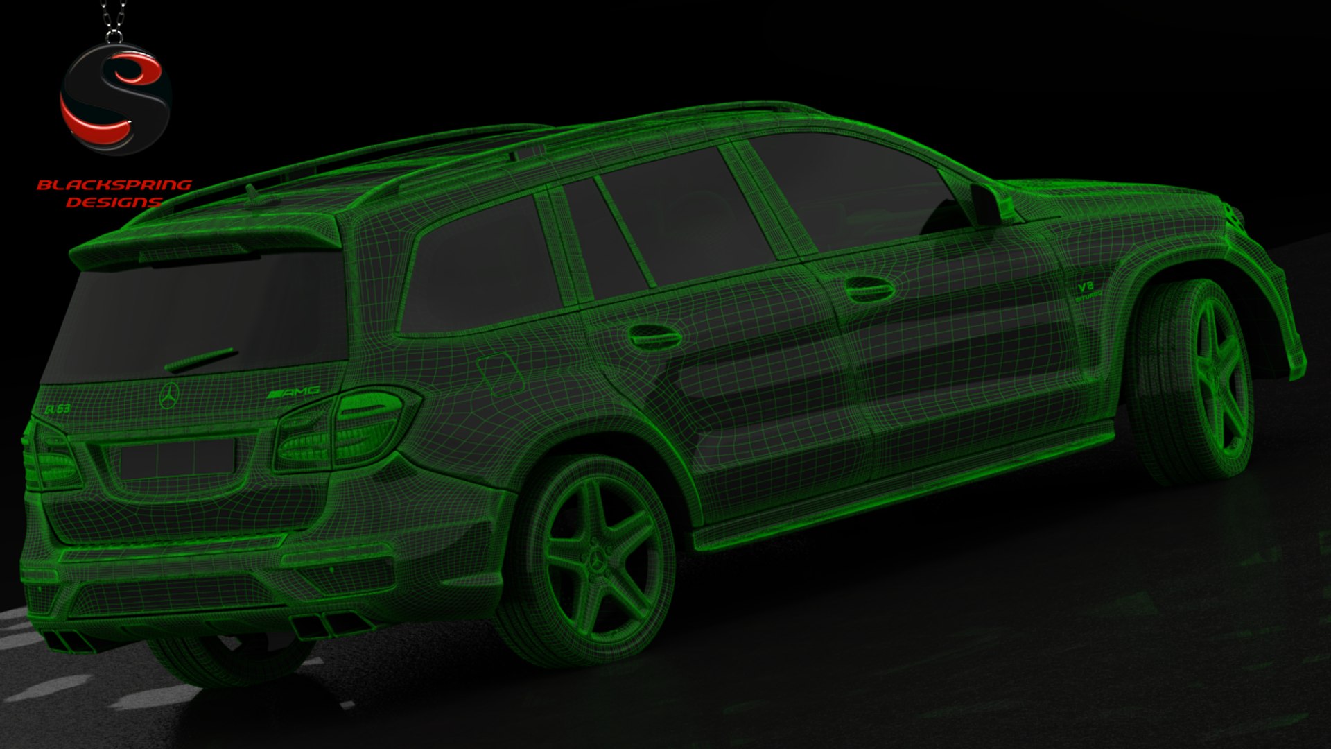 3d Mercedes-benz Gl63 Amg Interior Model