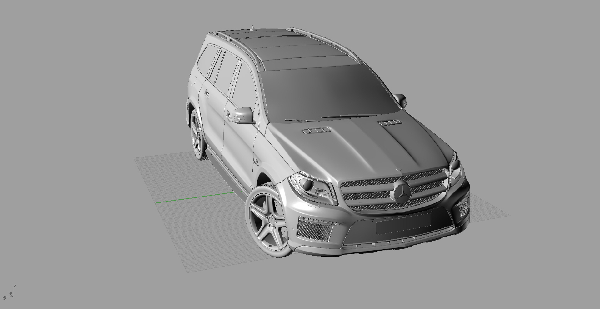 3d Mercedes-benz Gl63 Amg Interior Model