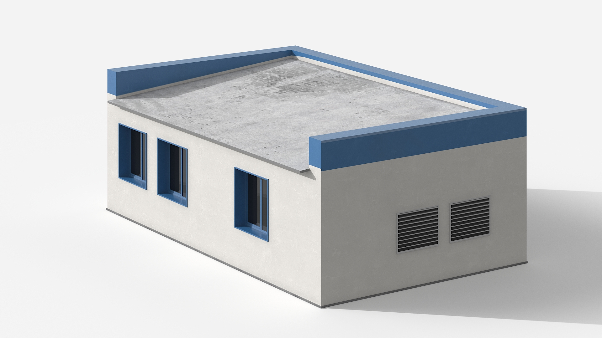 Single Standing Small Industrial Building 3D Model - TurboSquid 2422761