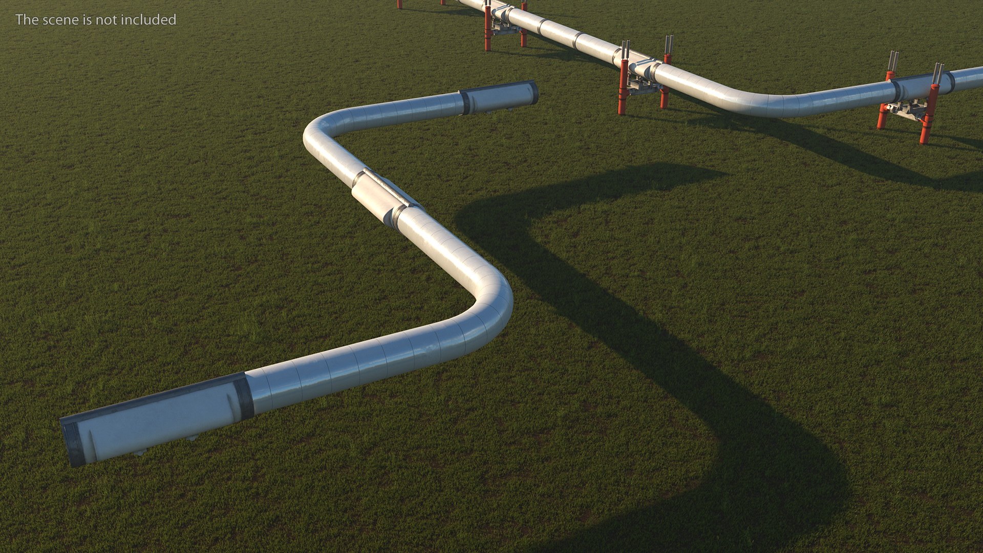3D Gas Pipeline Corner Section - TurboSquid 1900301