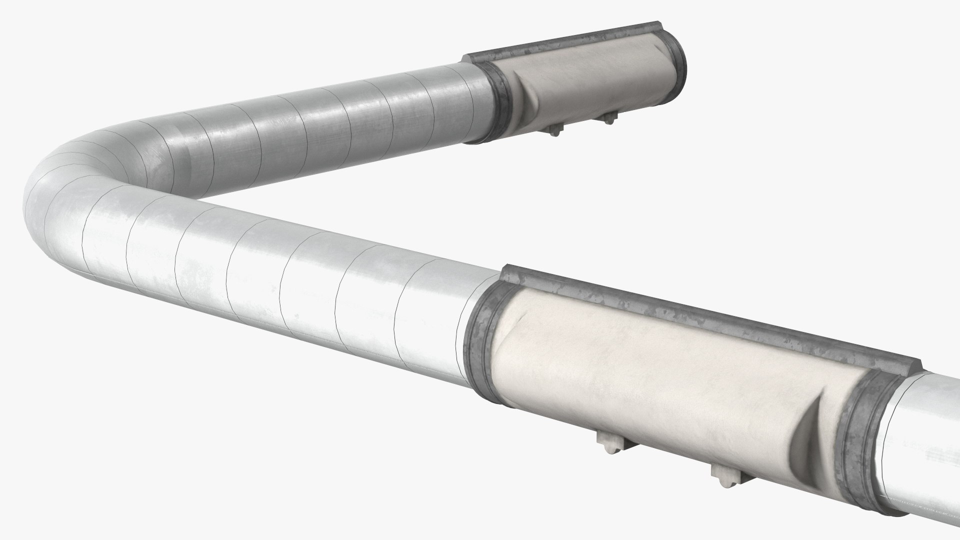 3D Gas Pipeline Corner Section - TurboSquid 1900301