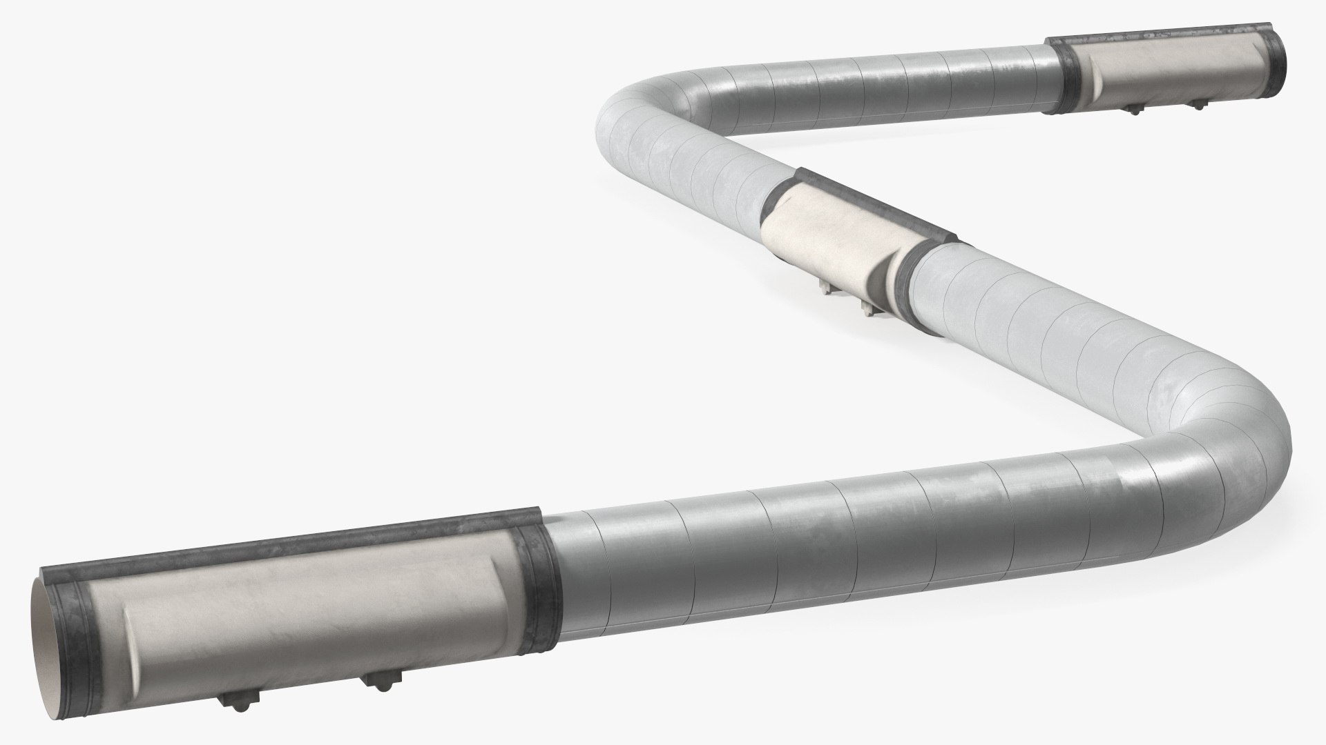 3D Gas Pipeline Corner Section - TurboSquid 1900301