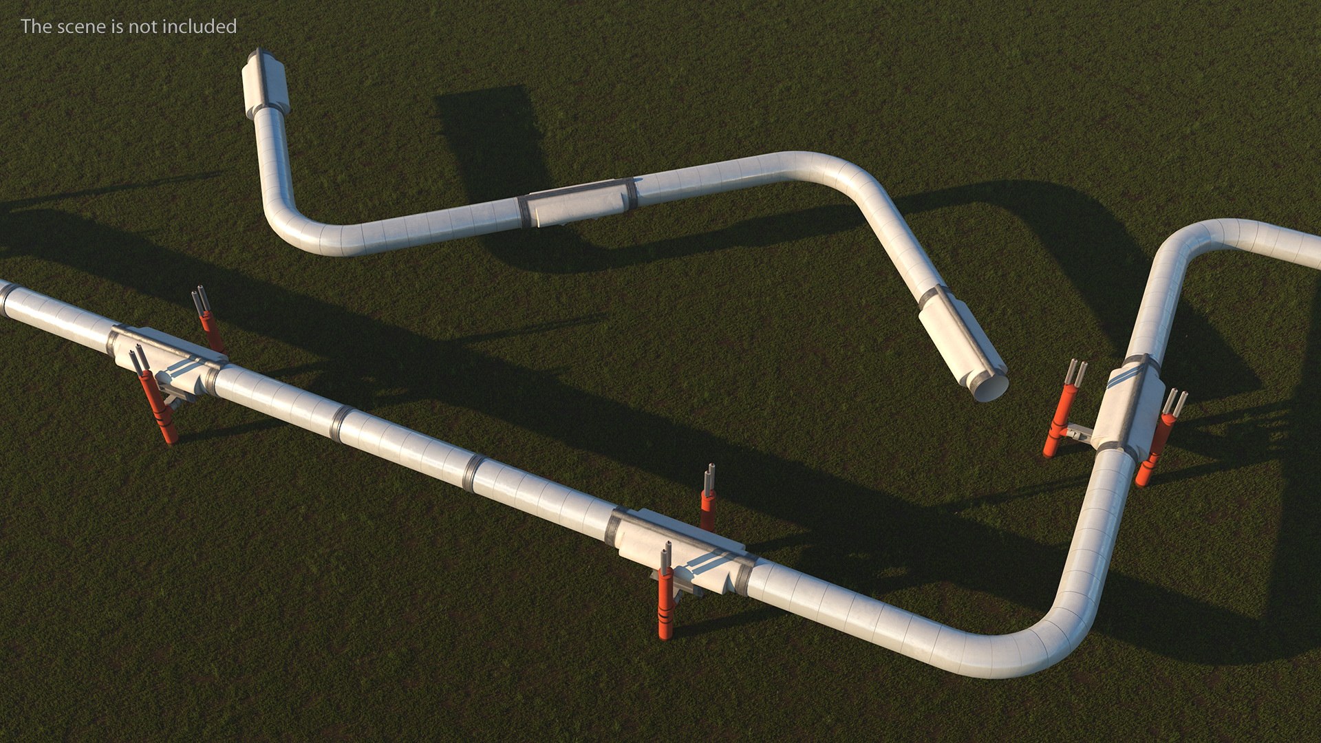 3D Gas Pipeline Corner Section - TurboSquid 1900301