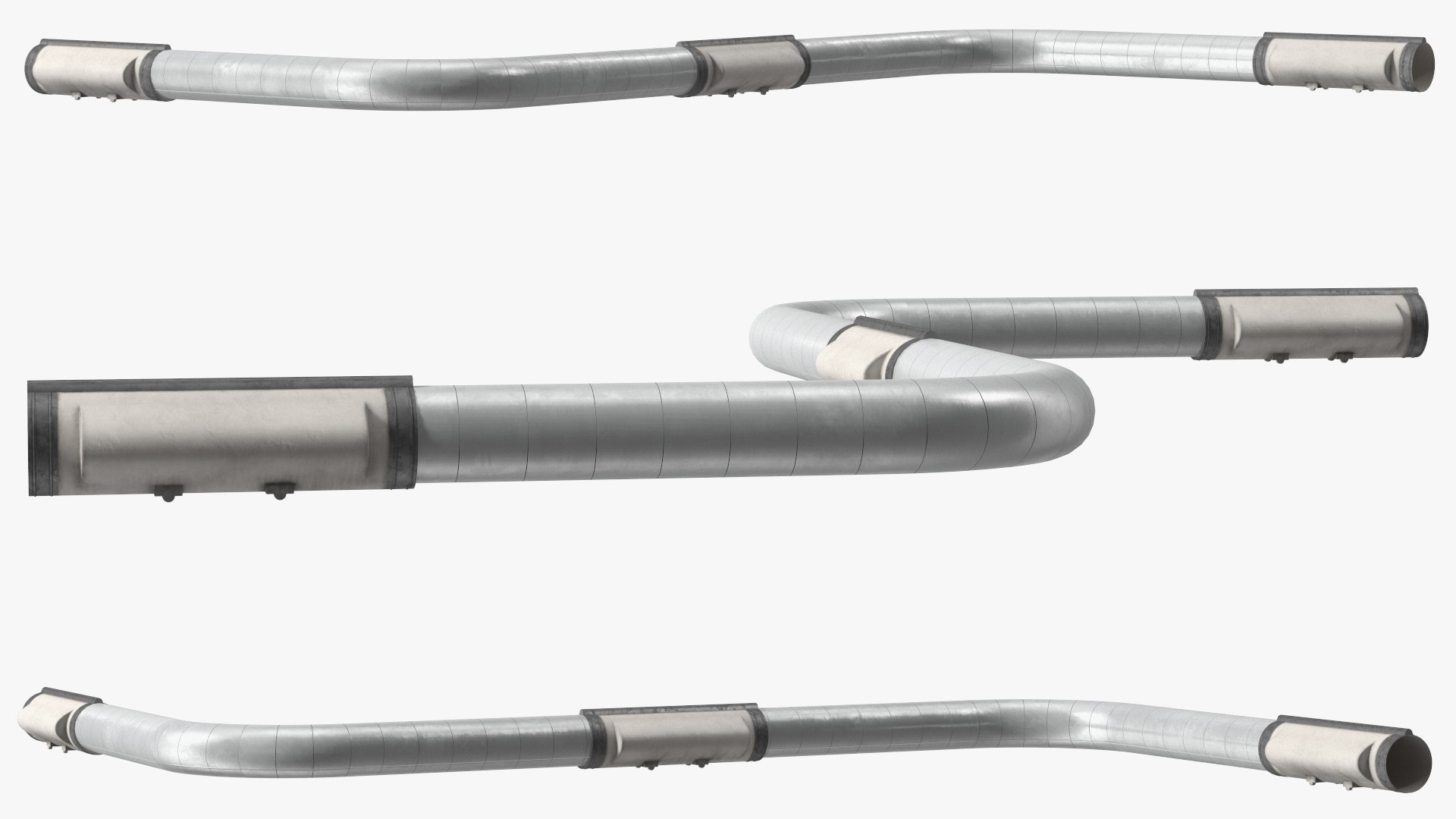 3D Gas Pipeline Corner Section - TurboSquid 1900301