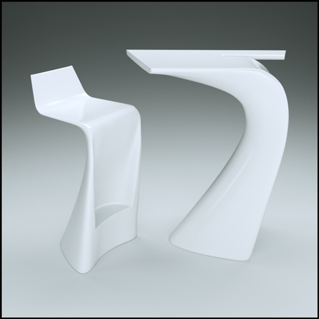 3d Vondom Wing Furniture Bar Stool Model