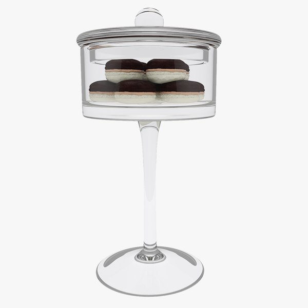 modelo 3d Two colored macaroon glass stand - TurboSquid 1970050