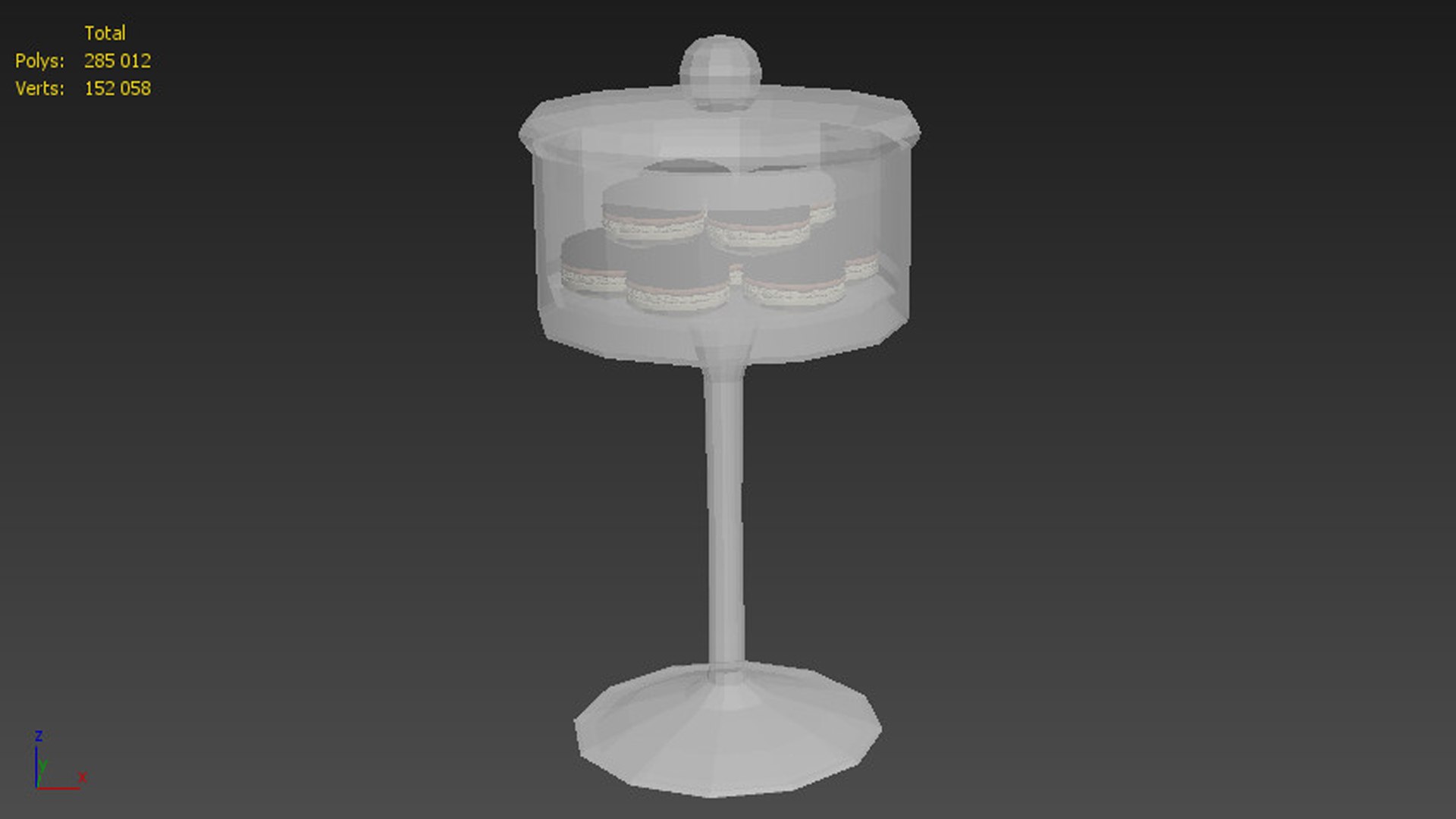 Two Colored Macaroon Glass Stand Model - TurboSquid 1970050