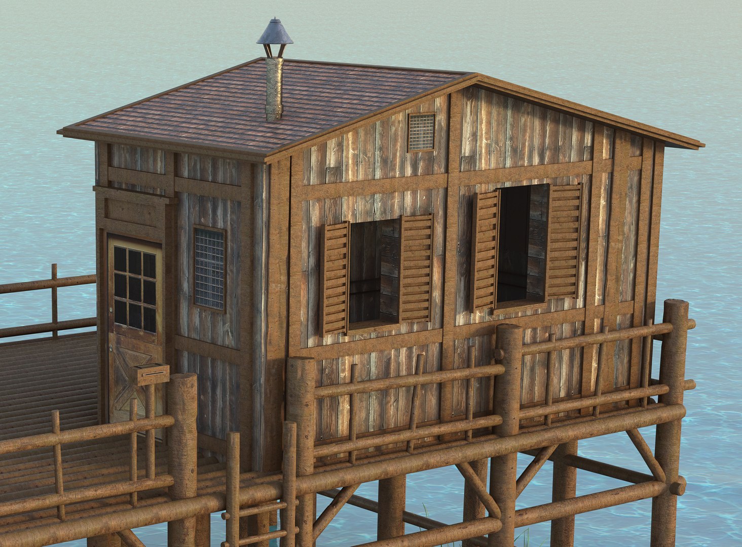 3D Lake Cottage - TurboSquid 1259252