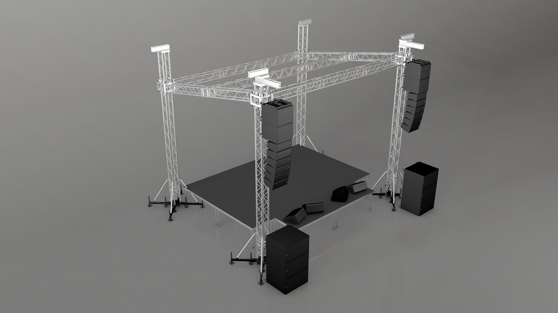 3D Model TRUSS STAGE - TurboSquid 2018732