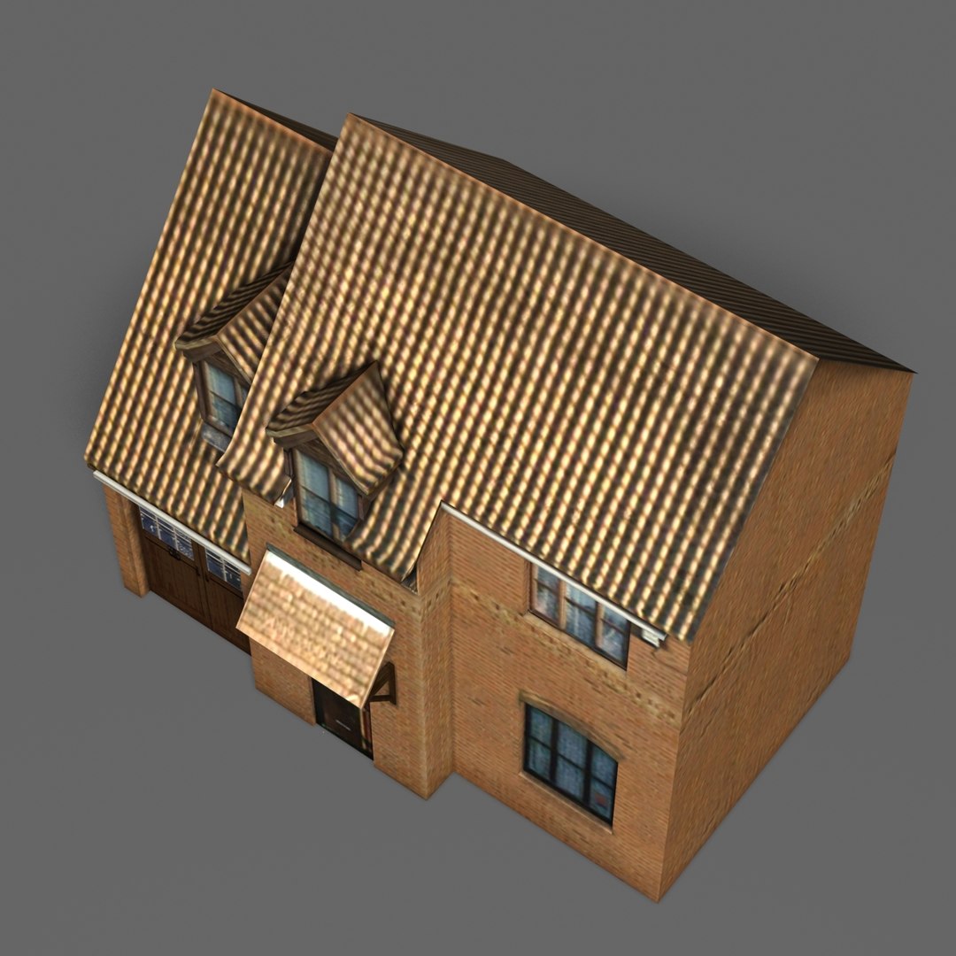 3d brick house model