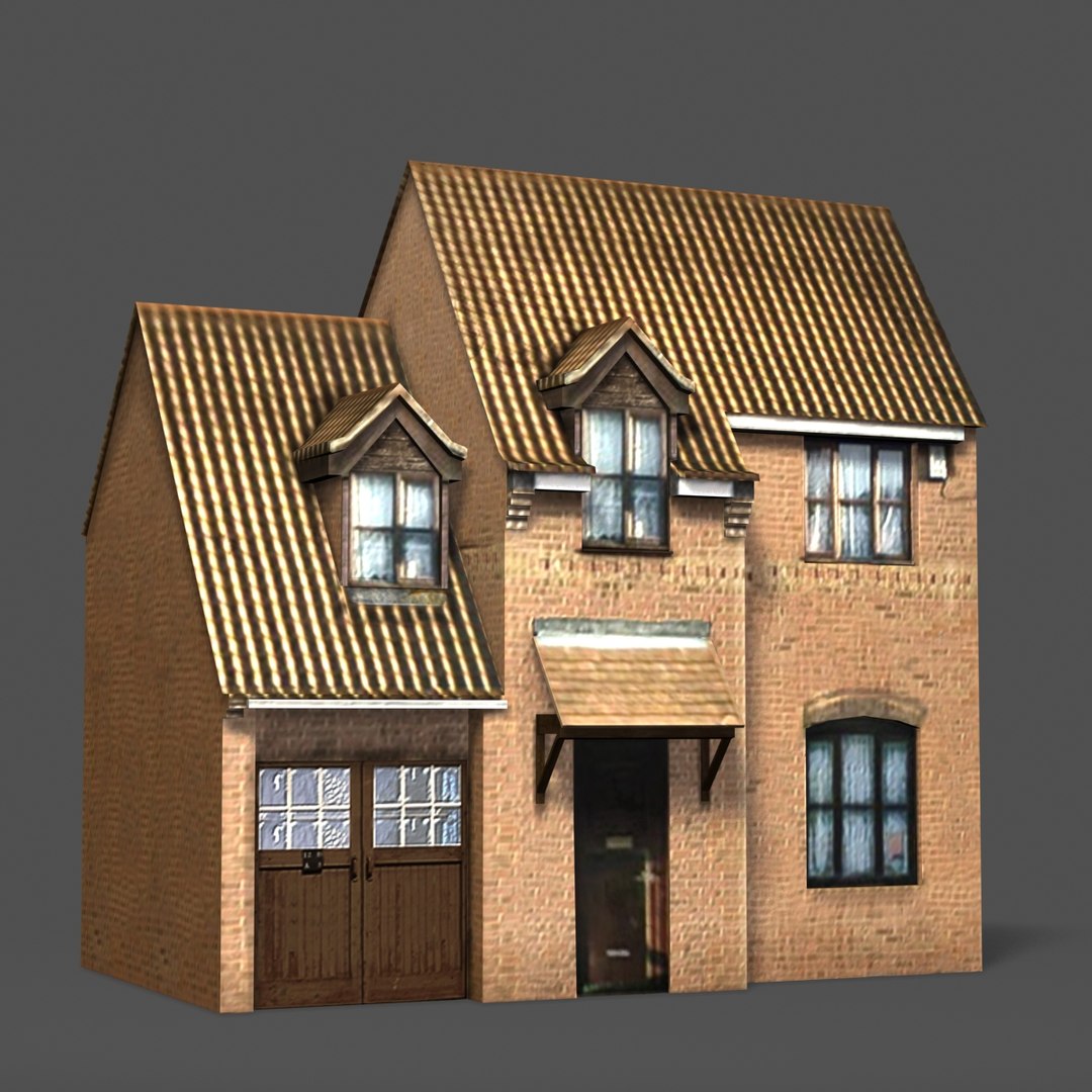 3d brick house model