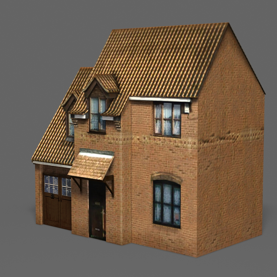 3d brick house model