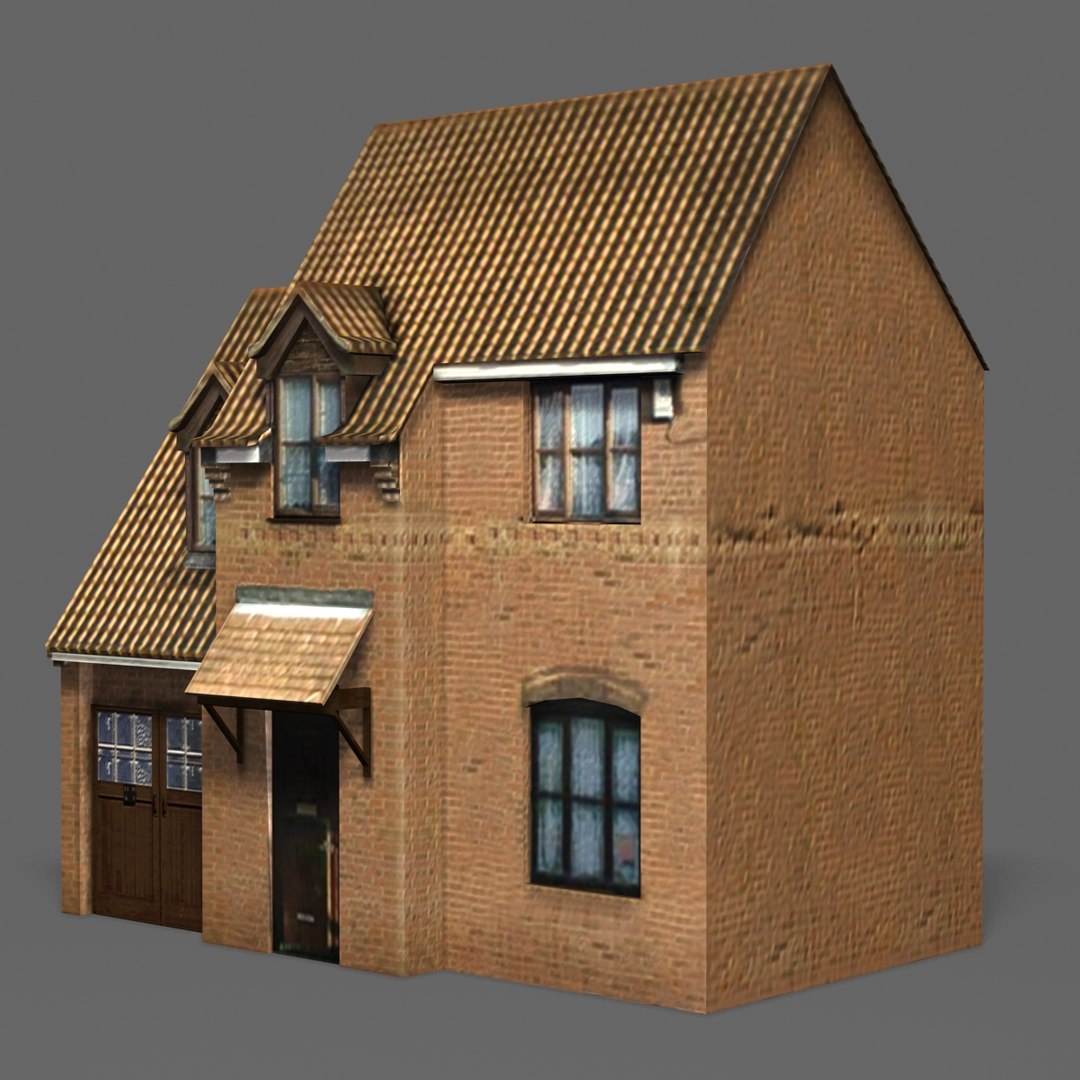 3d brick house model