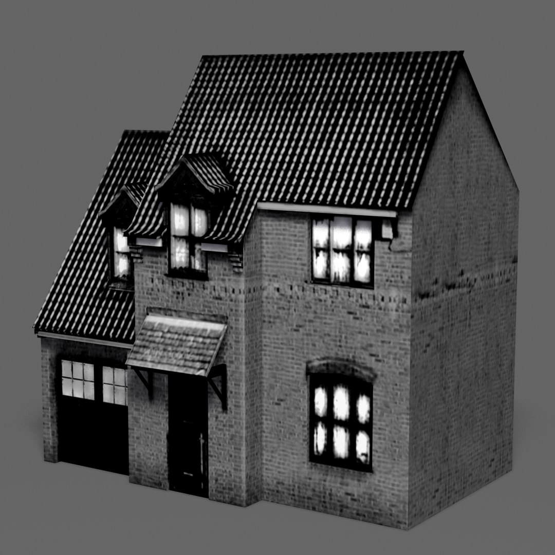 3d brick house model