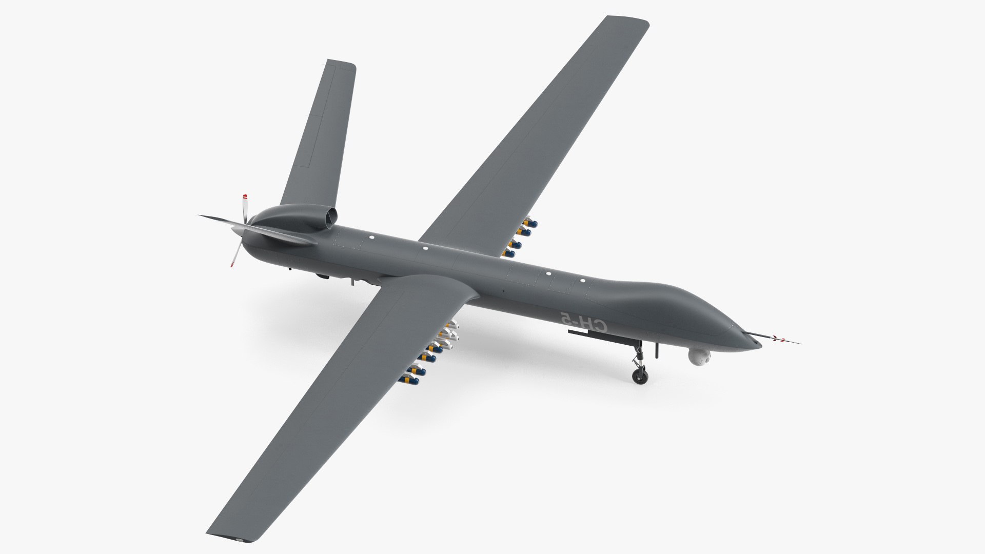 modelo 3d CH-5 Rainbow UAV Armed Rigged for Cinema 4D - TurboSquid 2052086