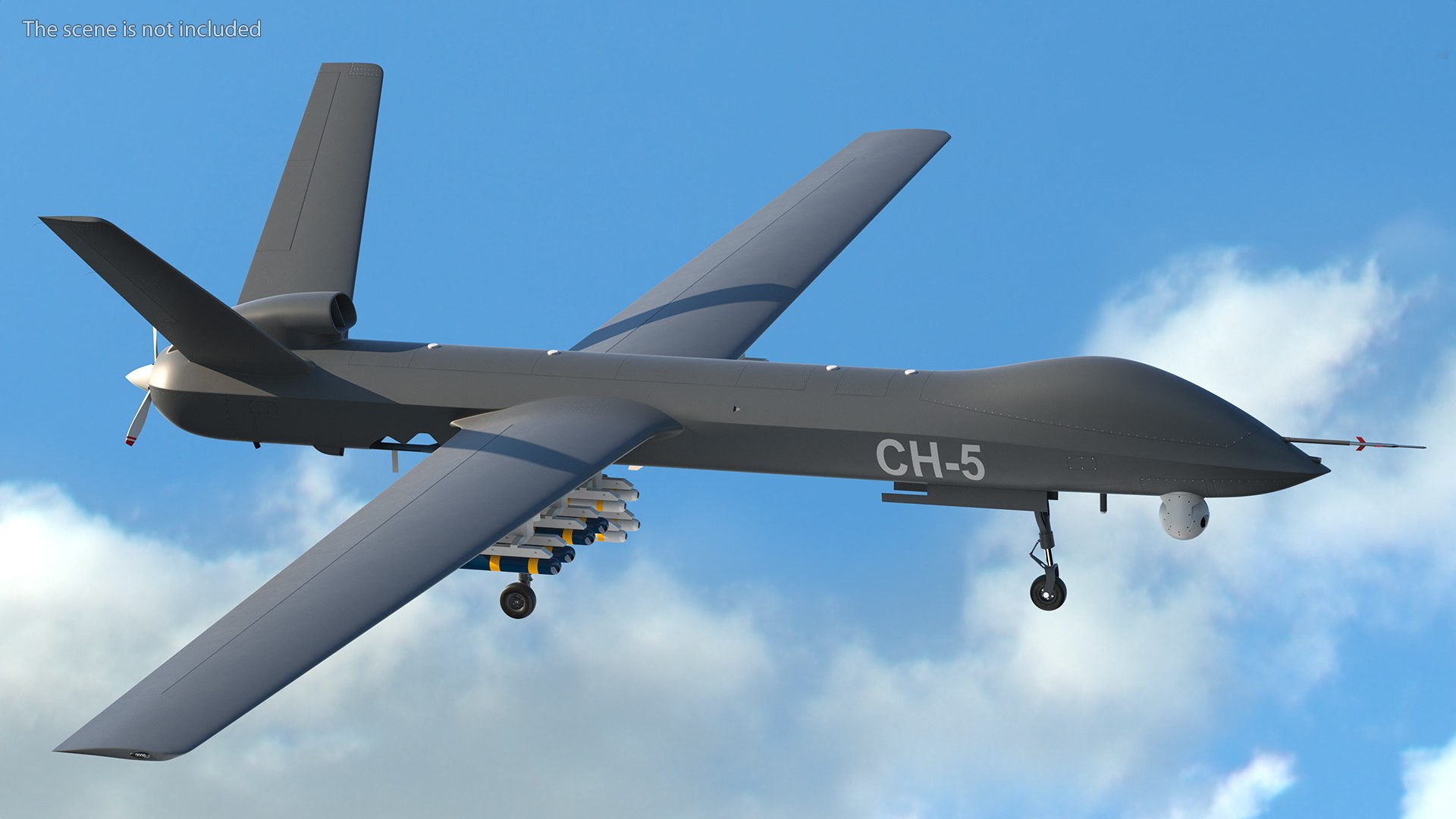 3D CH-5 Rainbow UAV Armed Rigged For Cinema 4D - TurboSquid 2052086