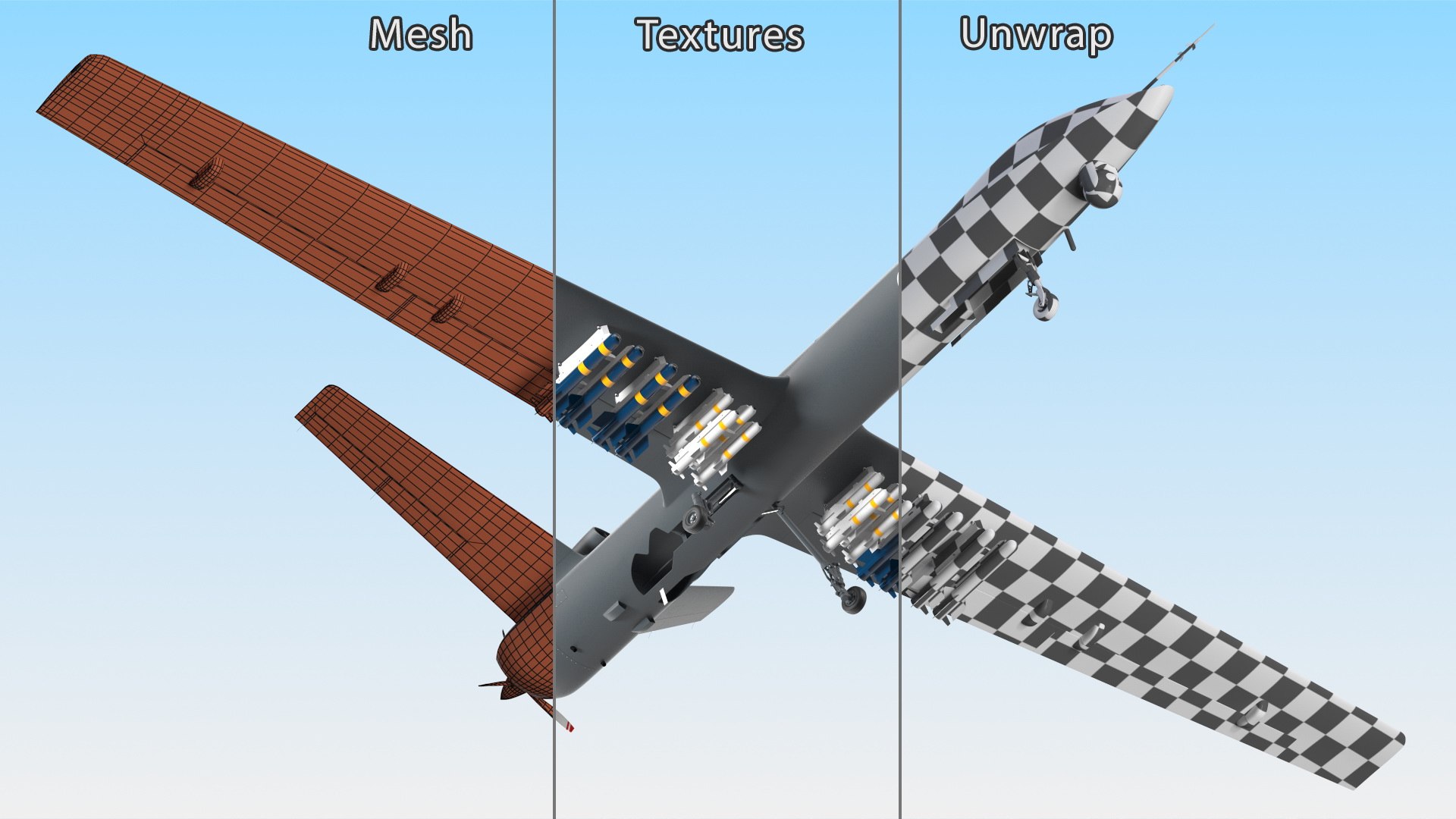 3D CH-5 Rainbow UAV Armed Rigged for Cinema 4D - TurboSquid 2052086