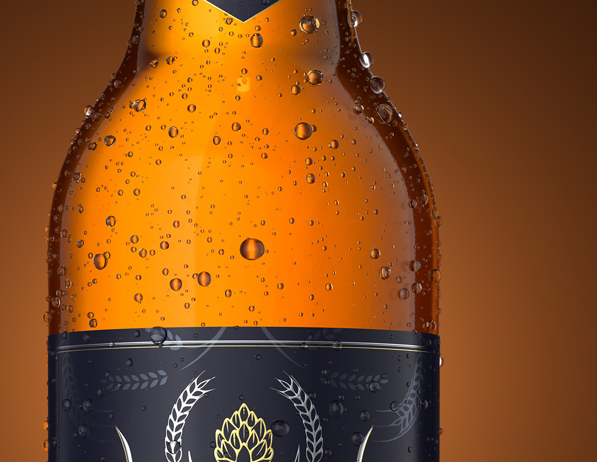3D render beer bottle condensation model - TurboSquid 1708536