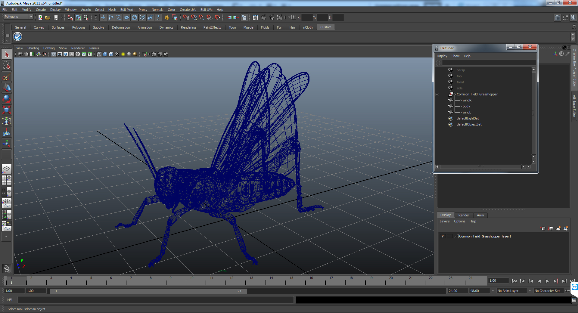 Common field grasshopper model - TurboSquid 1229319