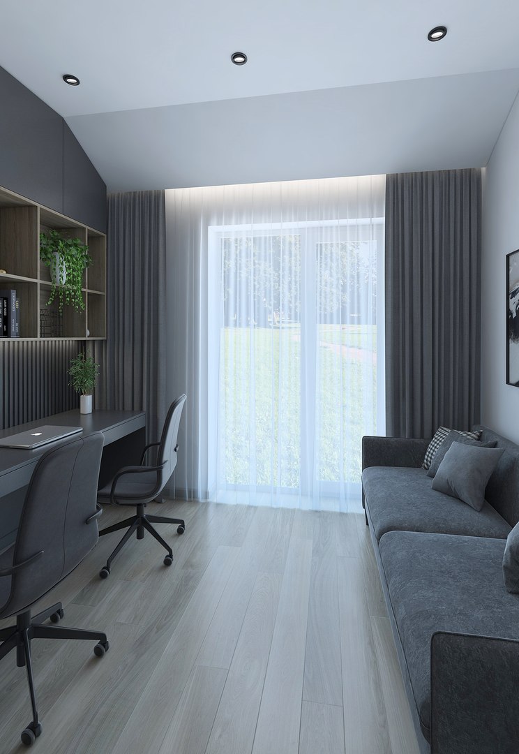 Luxurious Study Room For Two Persons 3D - TurboSquid 1934822