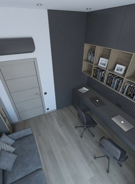 Luxurious study room for two persons 3D - TurboSquid 1934822