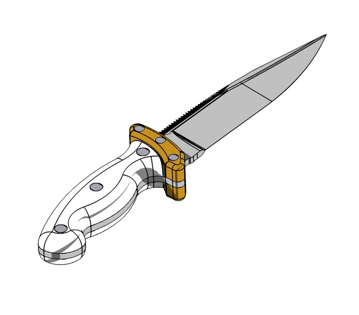 hunting knife 3d model