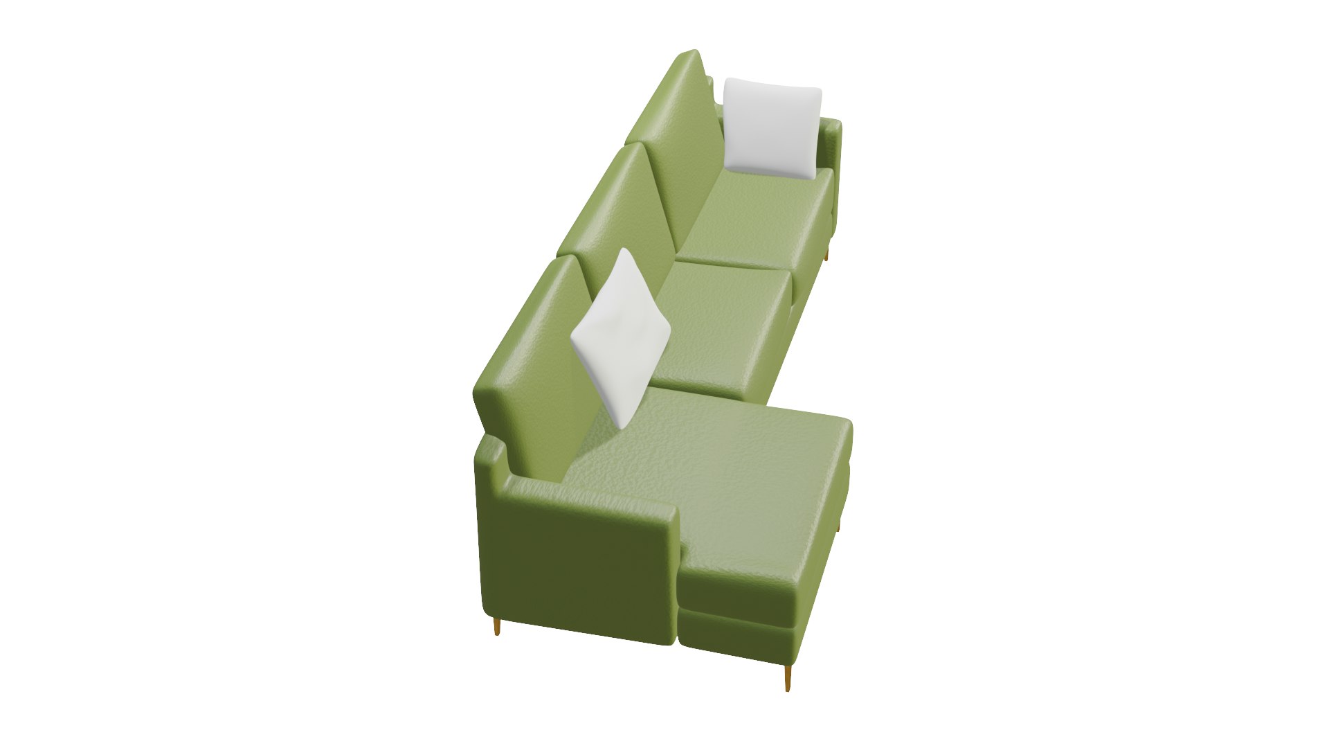 Green sofa model - TurboSquid 2054585