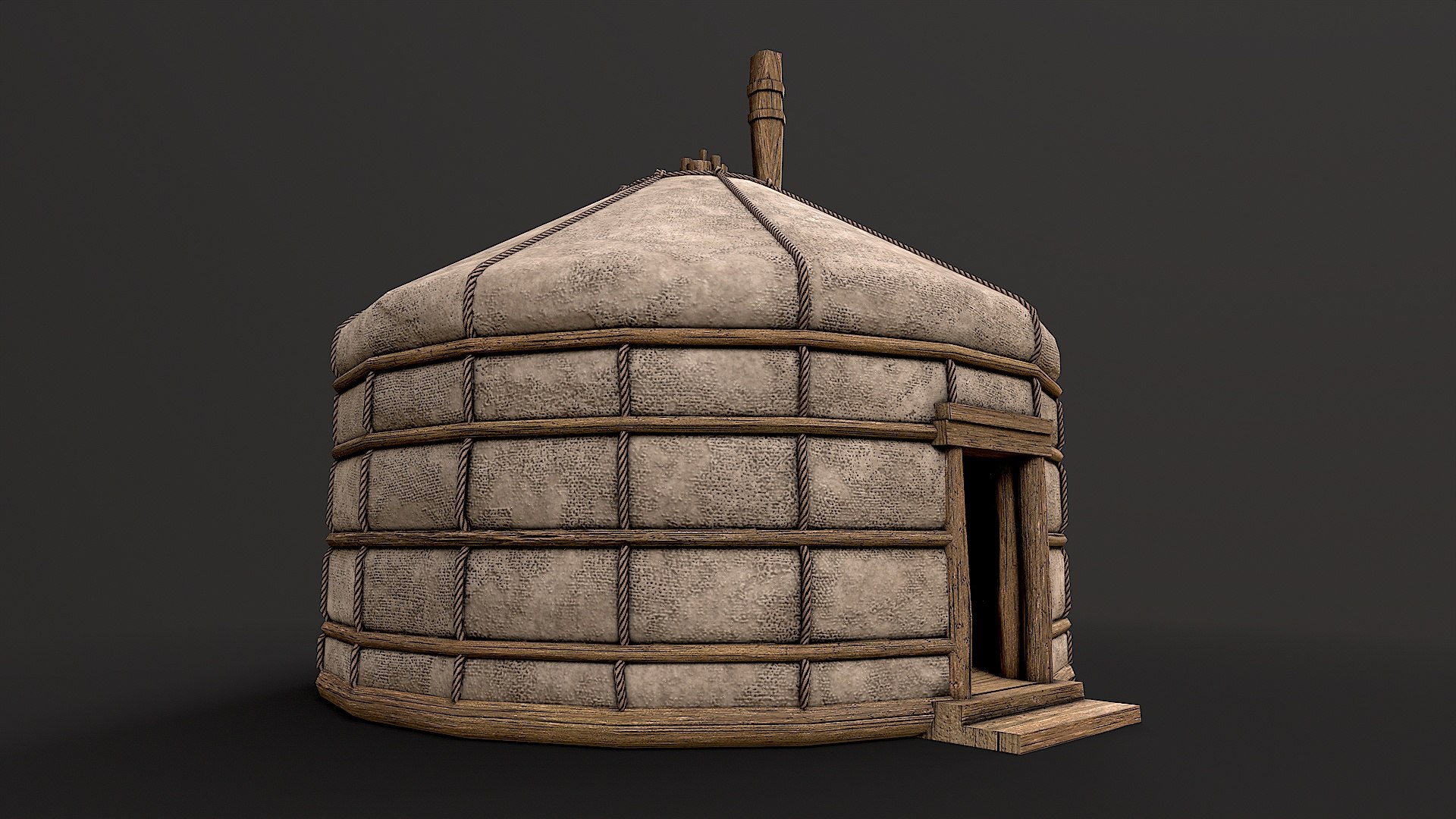 Traditional Yurt Nomads Tent With Interior 4 3D - TurboSquid 2360342