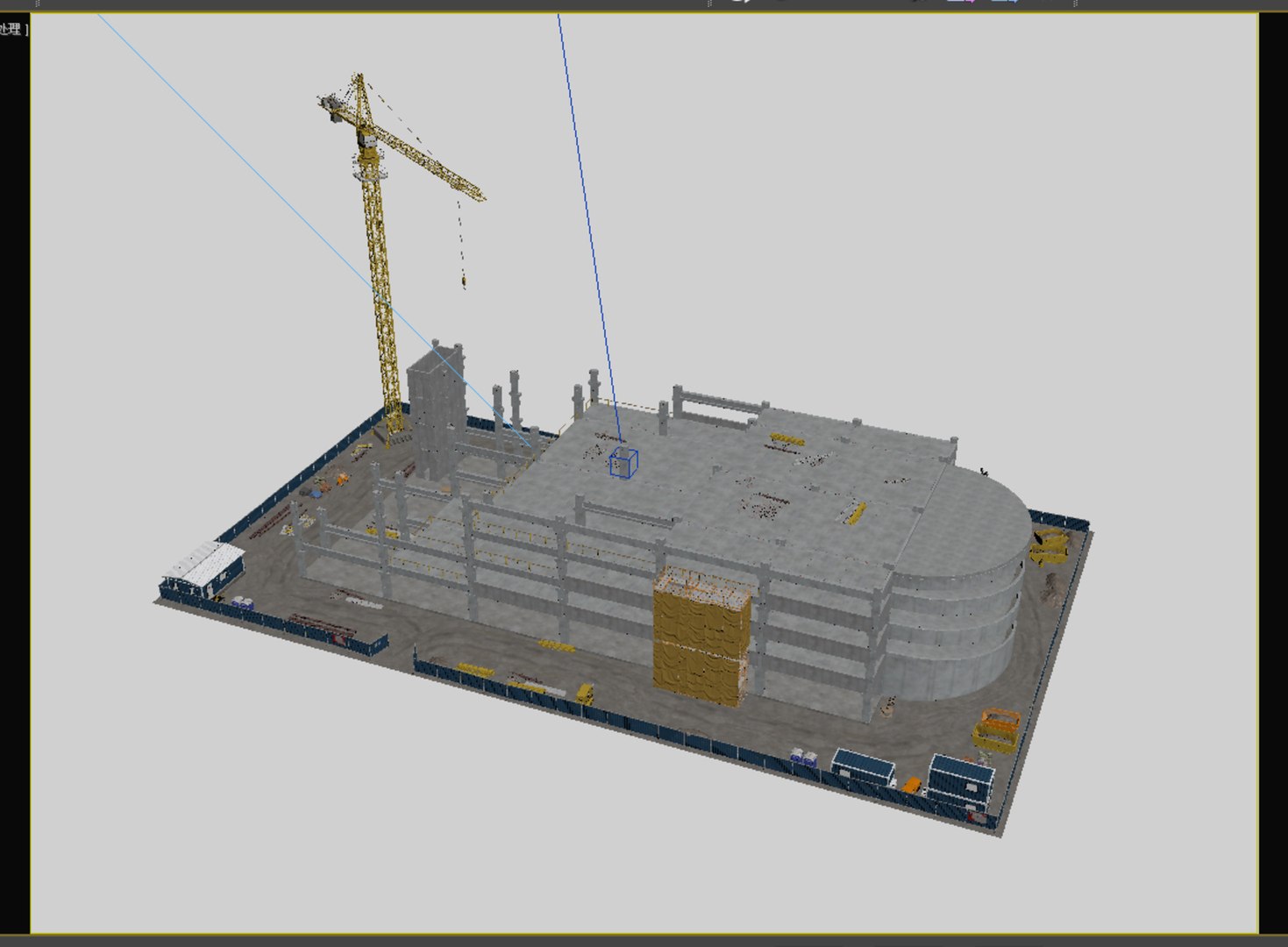 Under Construction Scene Building Site Construction Site 3D ...