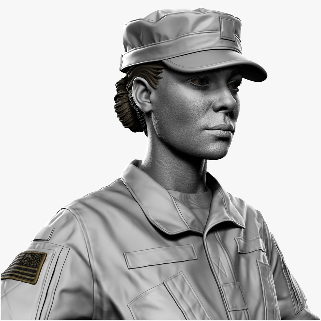 US Army Female Soldier Zbrush 3D model - TurboSquid 2101510
