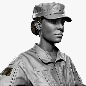 US Army Female Soldier 3D Model - TurboSquid 2100920