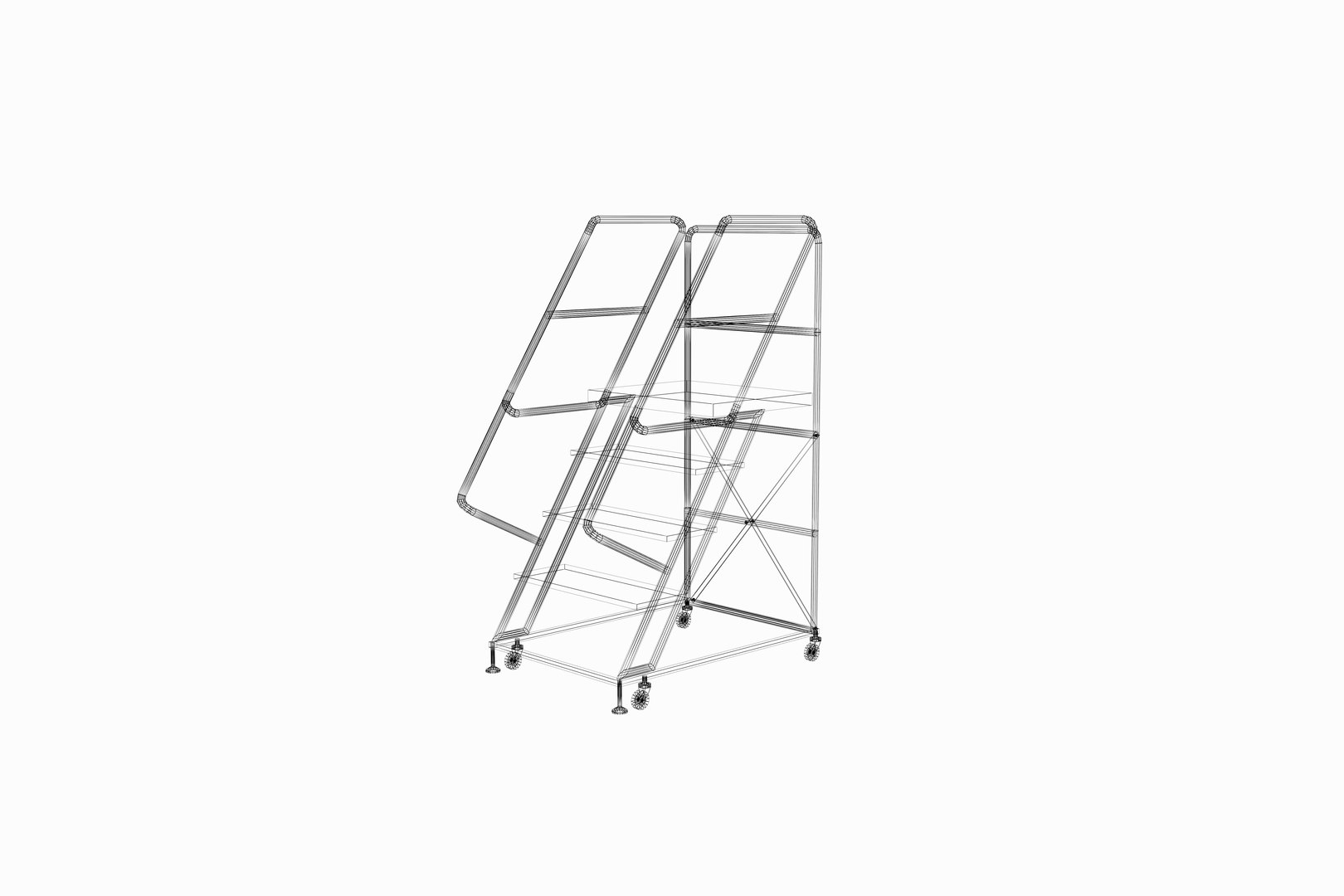 Maintenance Mechanics Rolling Ladder 3D Model - TurboSquid 2253770