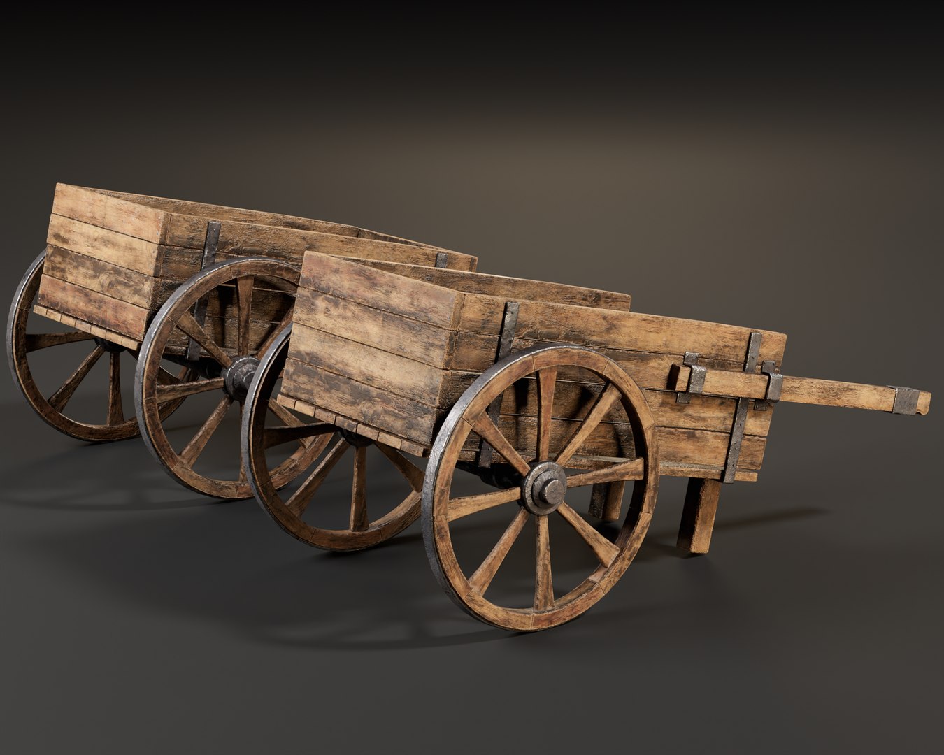 Medieval Rolling Carts Model - TurboSquid 2357996