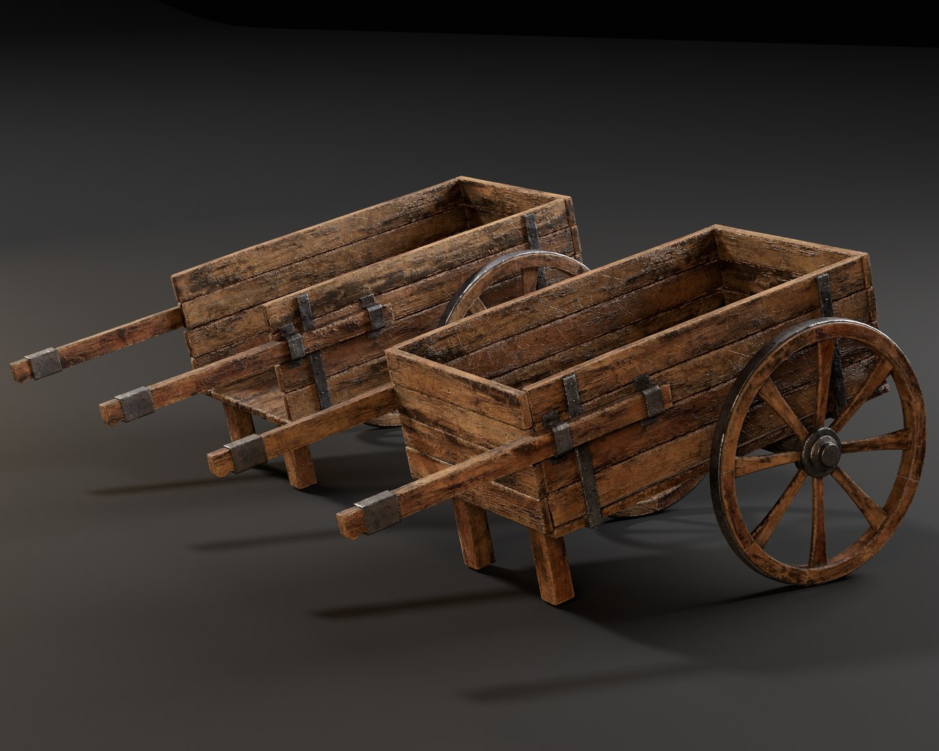 Medieval Rolling Carts Model - TurboSquid 2357996
