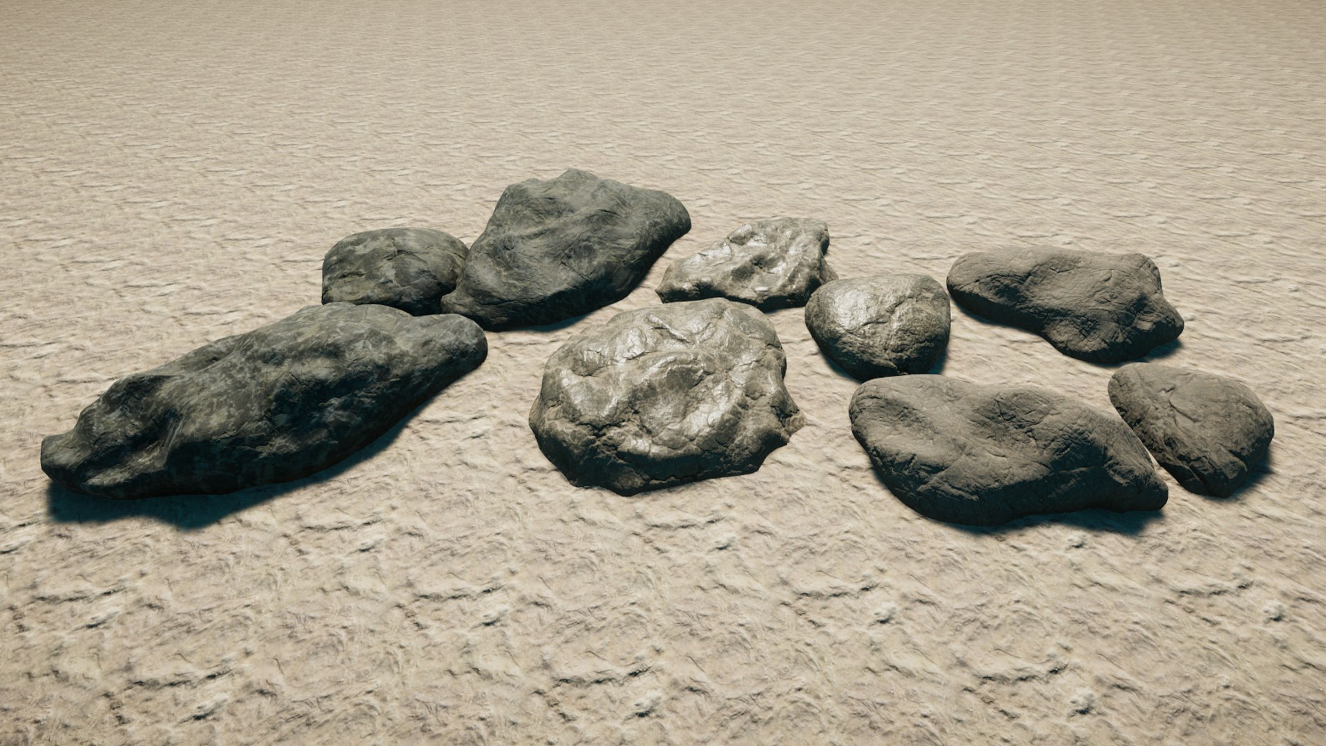 3D Basic Game-Ready Rock Pack - TurboSquid 1844641